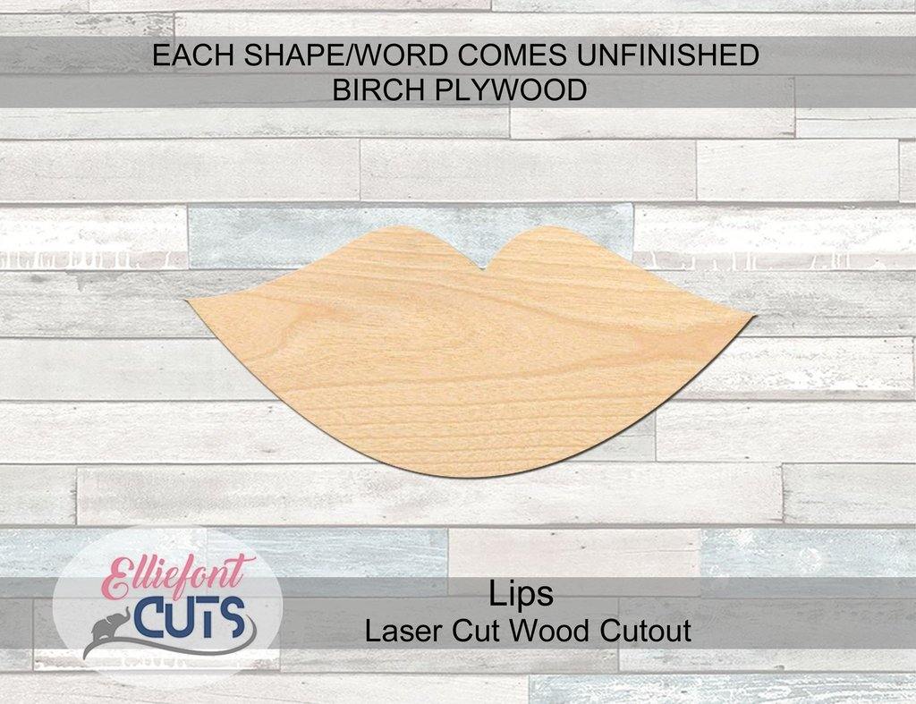 Lips Wood Cutouts – Elliefont Styles