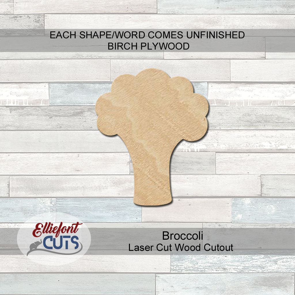Broccoli Wood Cutouts – Elliefont Styles