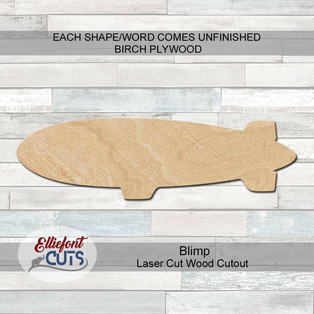 Blimp Wood Cutouts Laser Cut DIY Craft Blanks – Elliefont Styles