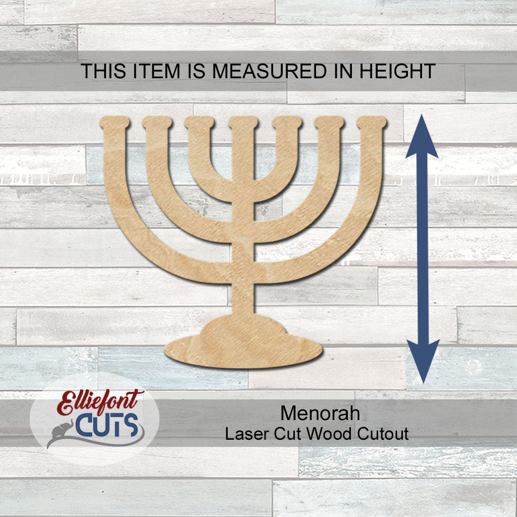 Menorah Wood Cutouts for crafts Laser Cut Wood Shapes 5mm Birch ...