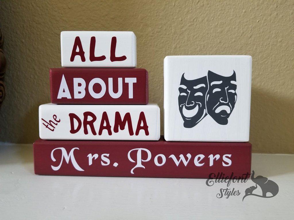 Drama Teacher Gift - All About The Drama - Teacher Appreciation Gifts ...
