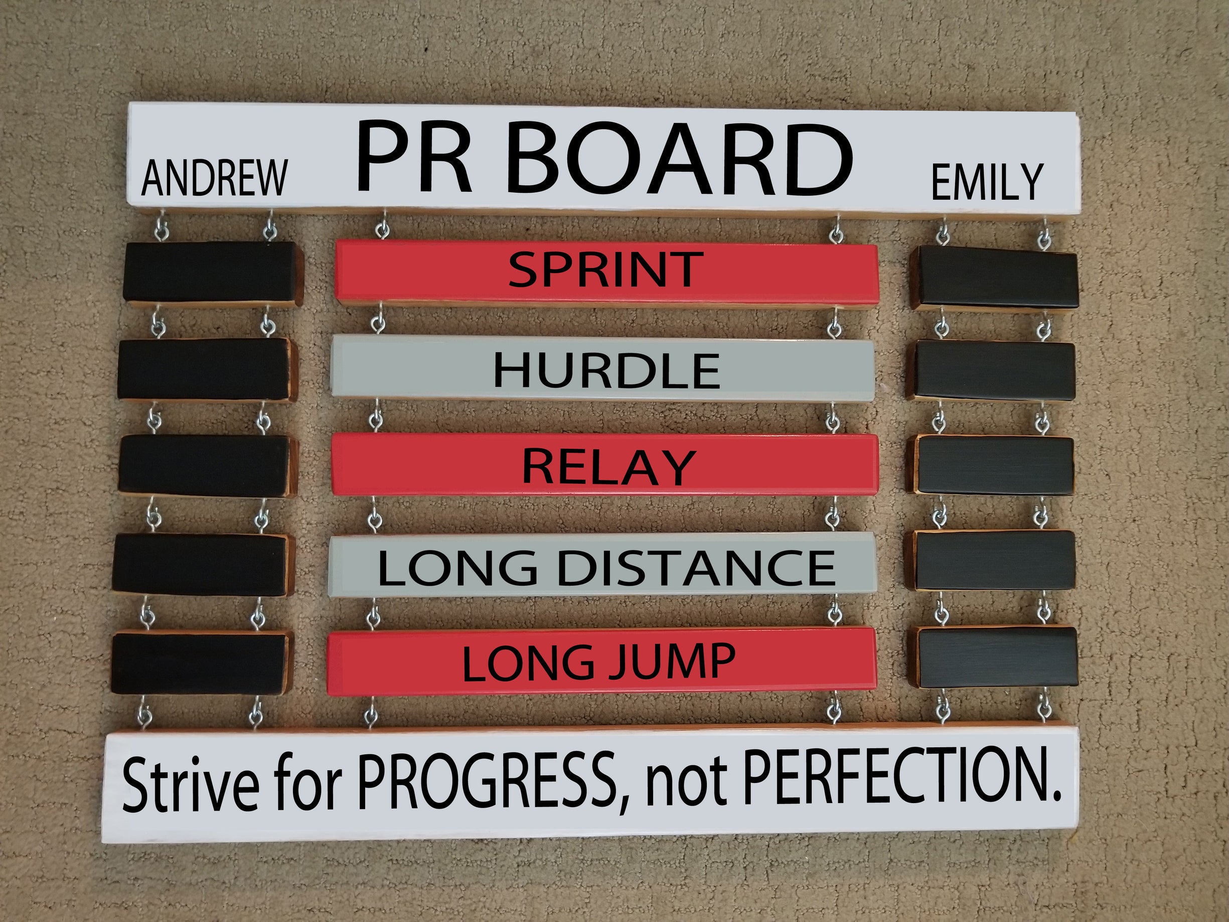 Track and Field PR Board Personal Record Display Board © – Elliefont Styles