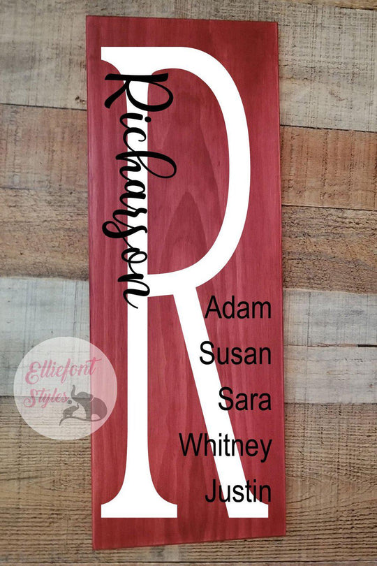 Personalized Family Name Sign Last Name Sign – Elliefont Styles