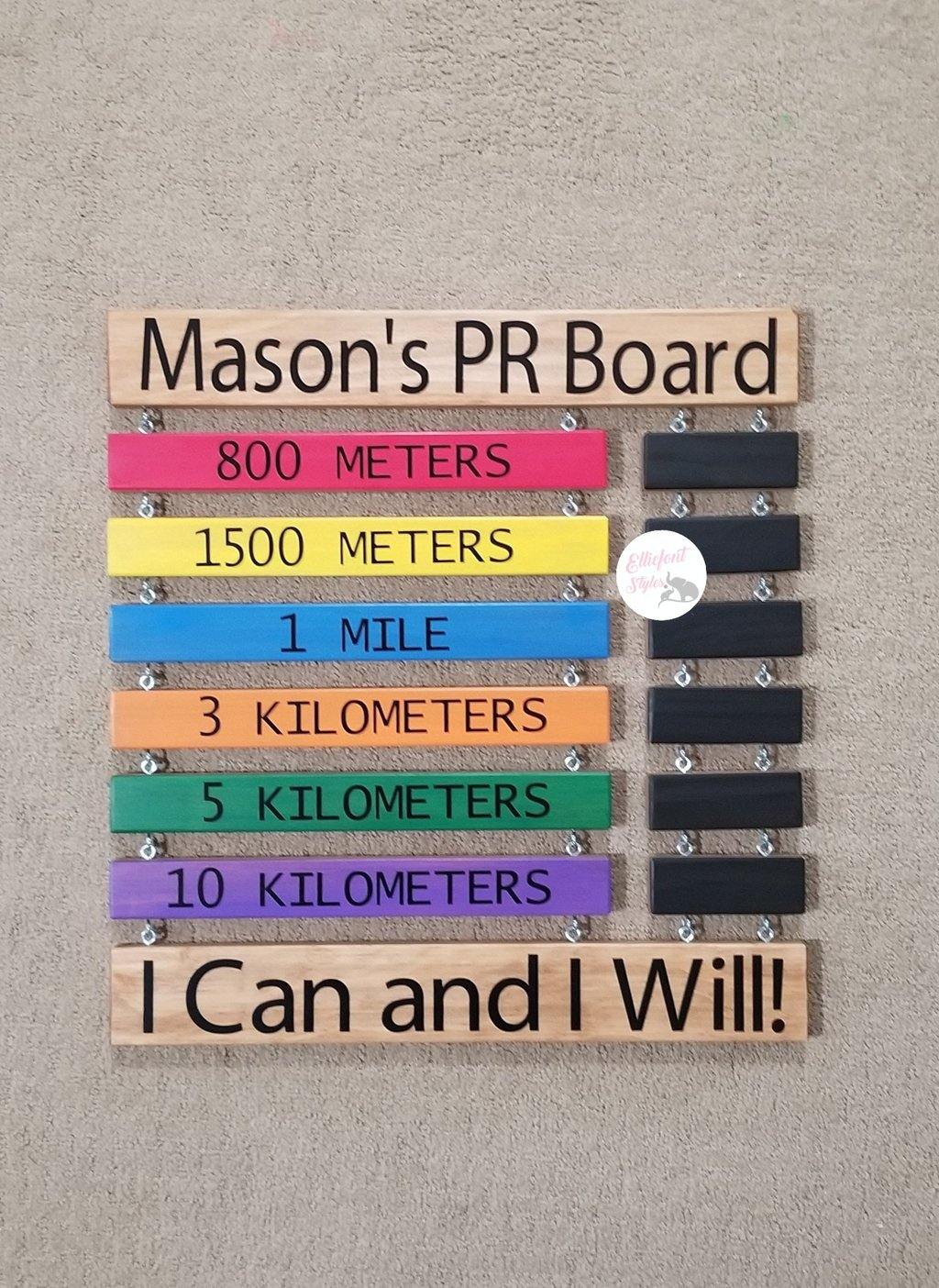 Personalized Running PR Boards | Marathon & Race Time Gifts – Elliefont ...