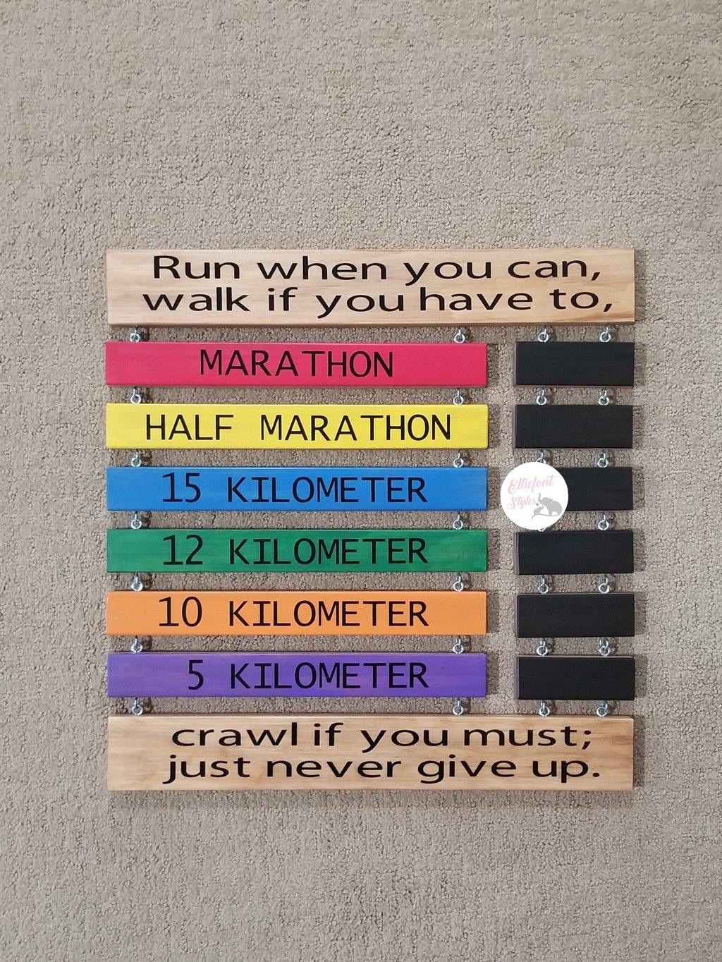 Personalized Running PR Boards | Marathon & Race Time Gifts – Elliefont ...