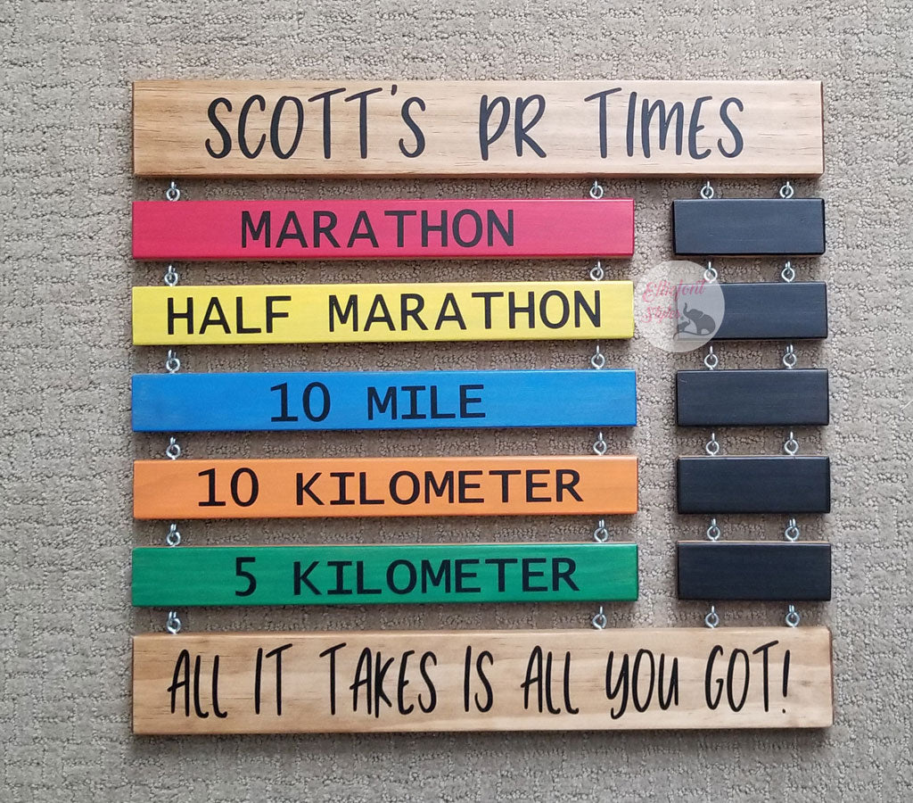 Running PR Boards | Custom Race Time Displays for Runners – Elliefont ...